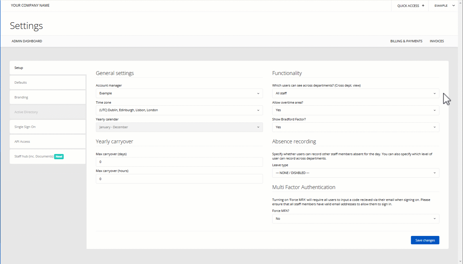 How do I prevent or allow staff to see other departments ...